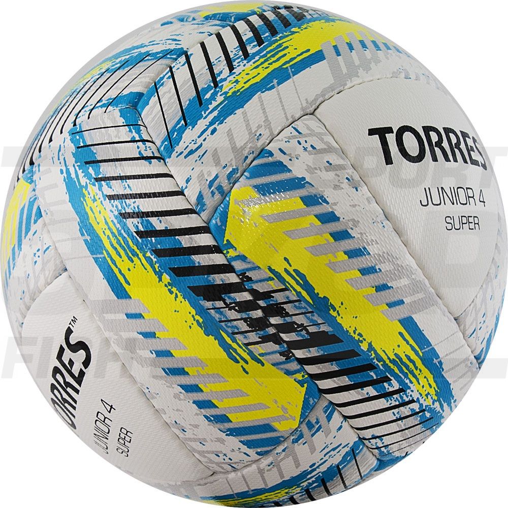 Мяч футбольный Torres Junior 4 Super HS №4 ПУ ручн сш 4 слоя 16 пан бел ...